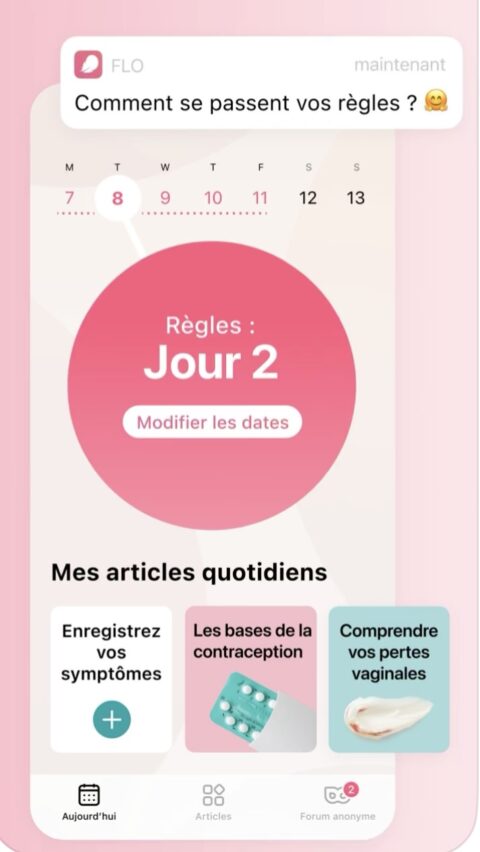Règles : top 3 des applications pour suivre son cycle menstruel